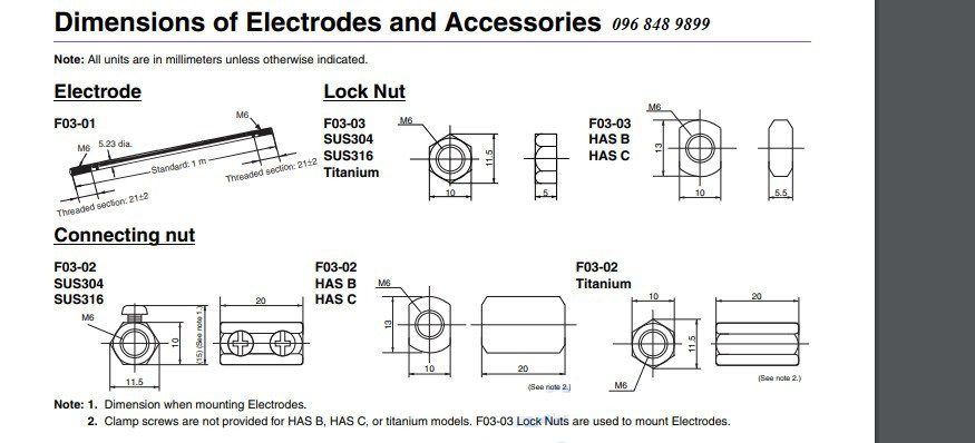 Phao que điện cực - Thanh điện cực F03-60-SUS304 omron